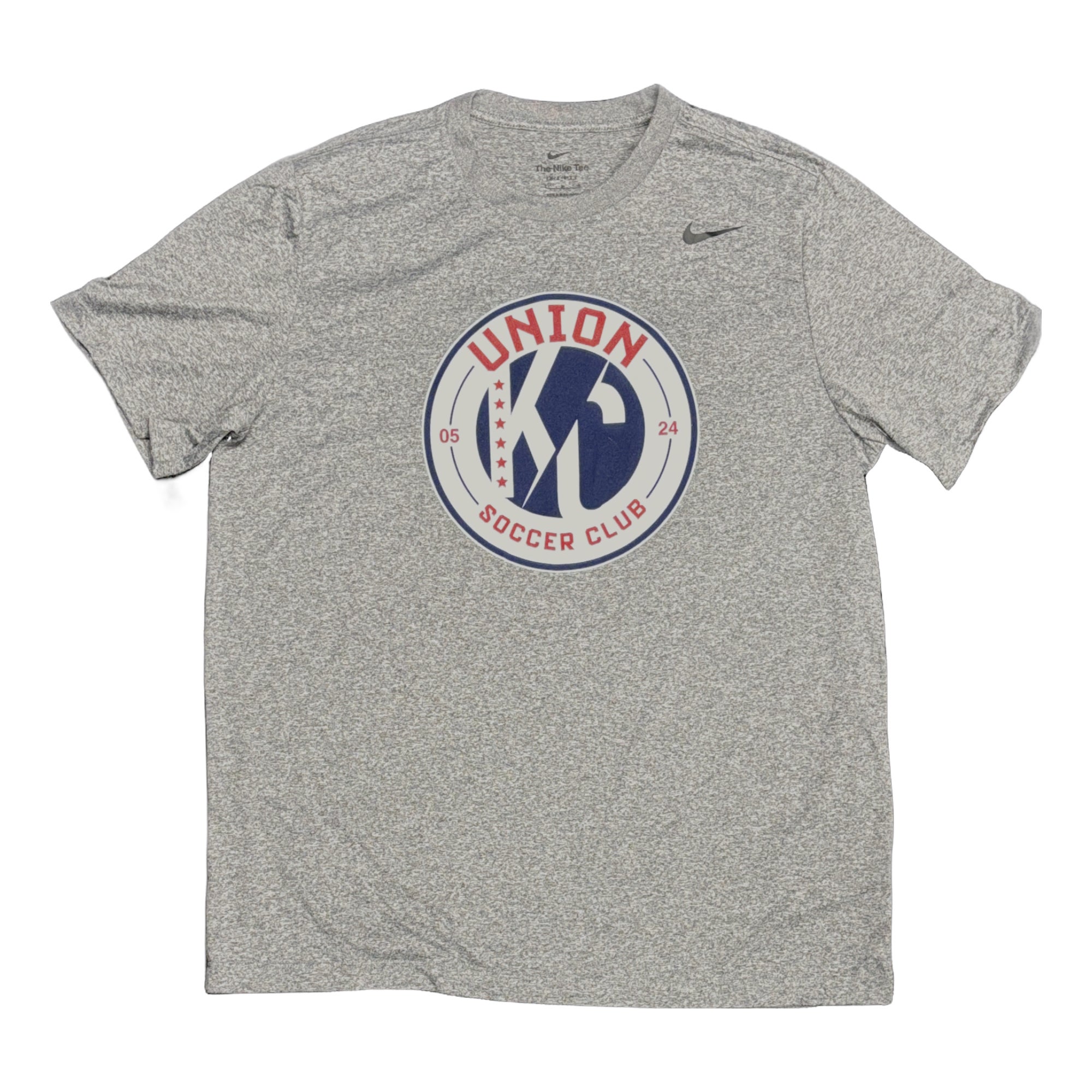 Union Gray Nike Dr-Fit Tee - Round Full Color Logo | Union KC Soccer